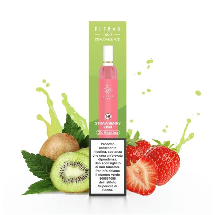 ELFBAR T600 Strawberry Kiwi - Sigaretta Elettronica Usa e Getta - Linea ...